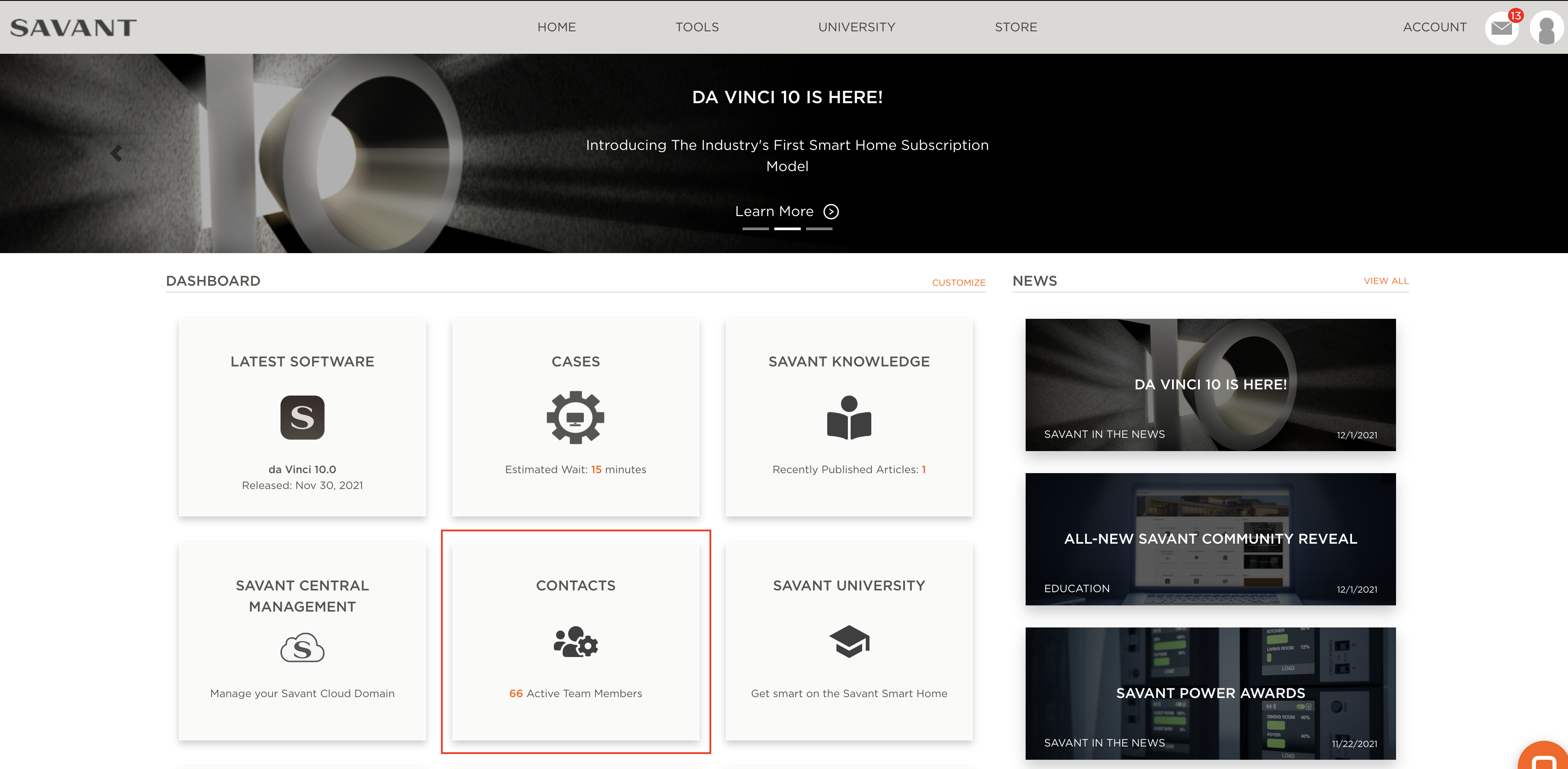 Savant Contact Management